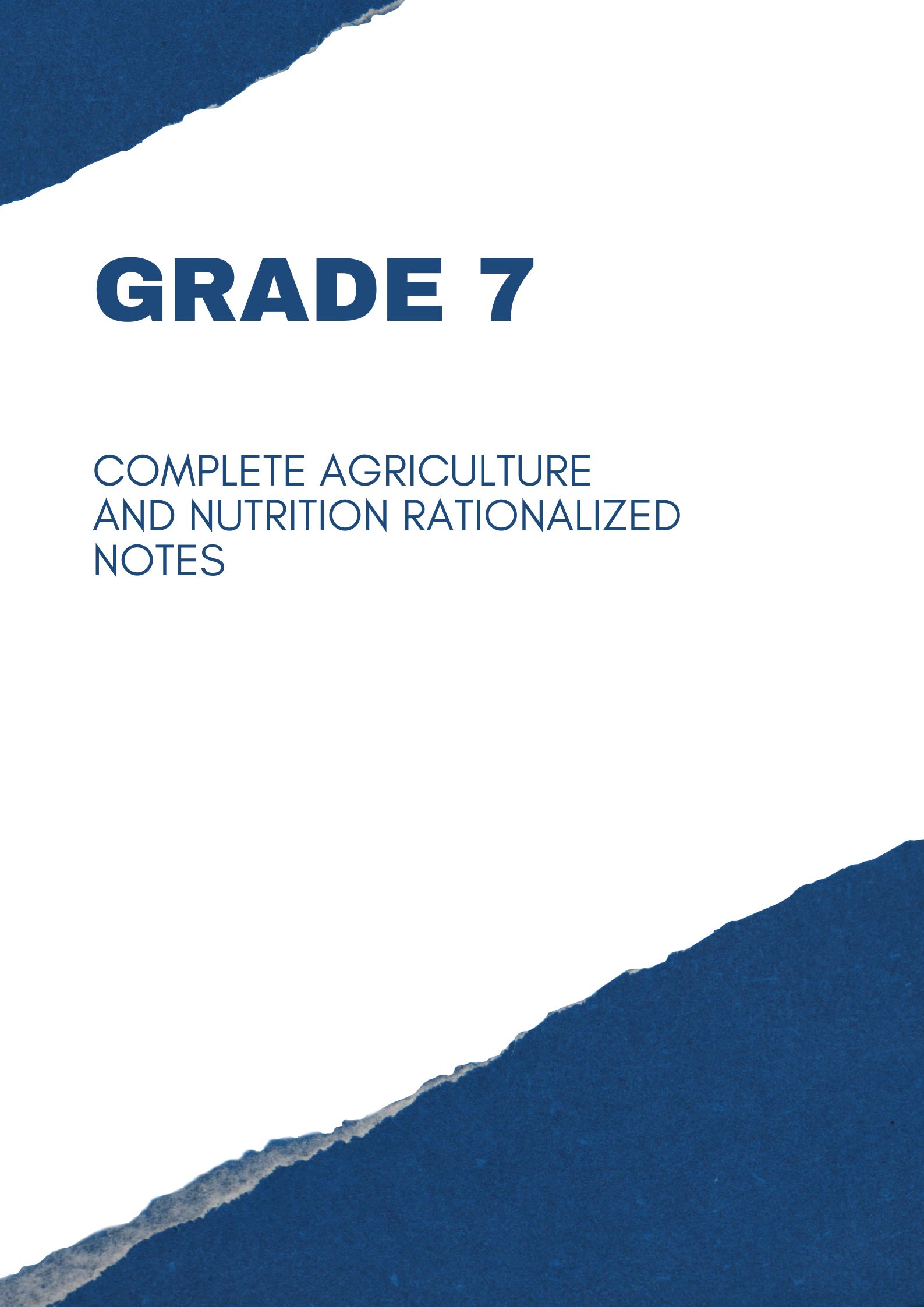 Grade 7 Agriculture and Nutrition Rationalized Nutrition Notes